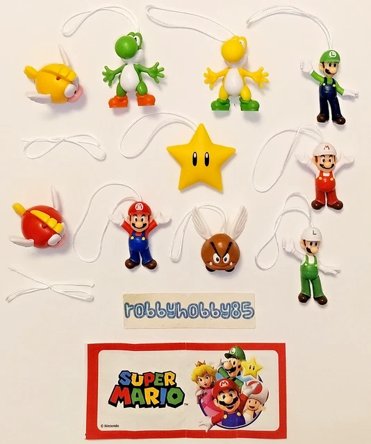 SÉRIE COMPLÈTE SUPER Mario 10 Personnages + 10 Cartes/BPZ Kinder Joy ...