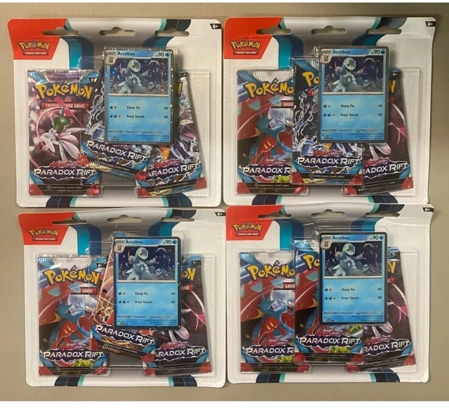 POKEMON SCARLET & Violet Paradox Rift 3-Pack Blisters - LOT OF 4 ...