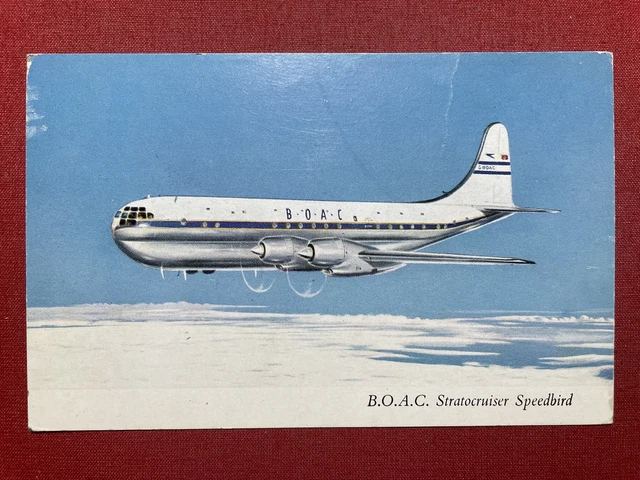 CARTOLINA AERONAUTICA - B.O.A.C. Stratocruiser Speedbird - 1956 EUR 9 ...
