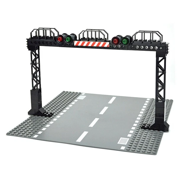 CITY RAILWAY TRAIN Traffic Light Sign for Lego Kit Building Blocks ...