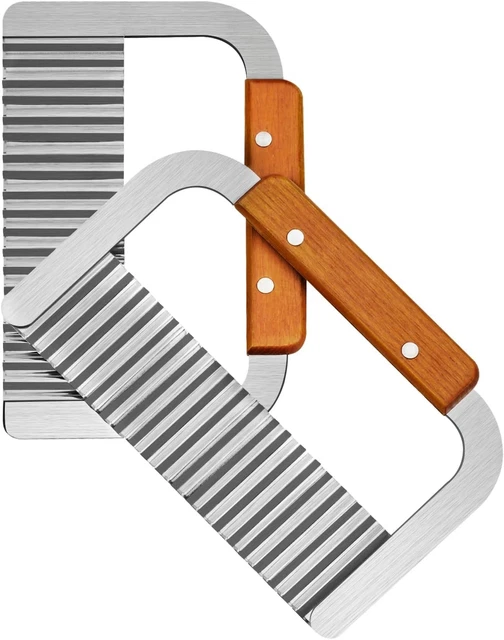MOACC CRINKLE CUTTER Stainless Steel Potato Carrot Chip Vegetable ...