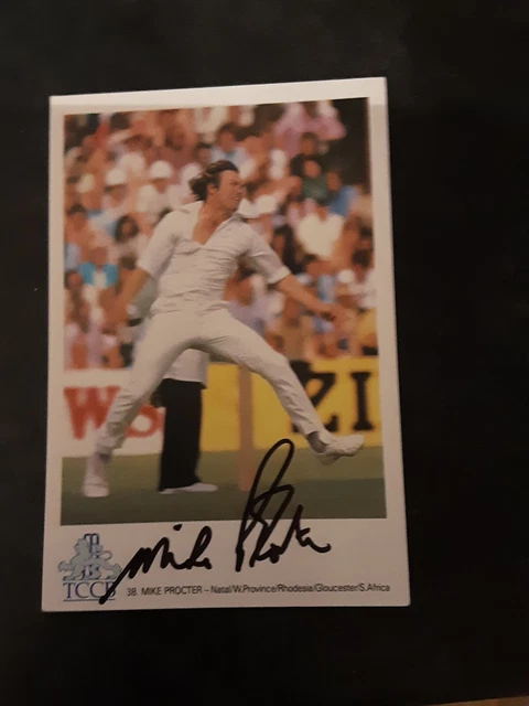 SIGNED CLASSIC CRICKET Card Of South African Cricketer Mike Proctor £3. ...
