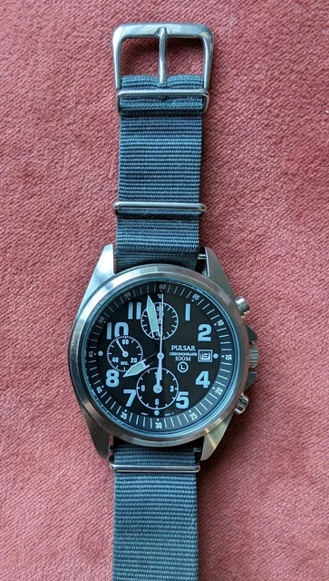 RAF MILITARY PILOT issued Pulsar Chronograph Watch 2014 Royal Navy ...