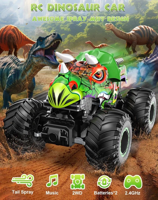 DINOSAUR REMOTE CONTROL Monster Truck Rc Monster Truck Triceratops 2 ...