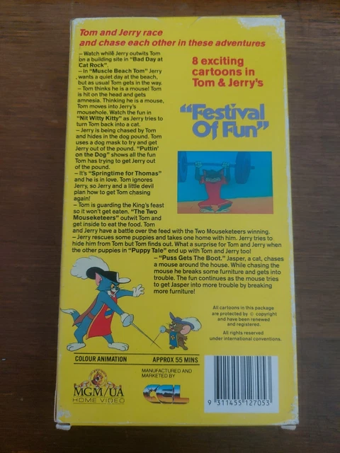 TOM & JERRY 6 CEL VHS Video Tape Cartoon $32.00 - PicClick AU