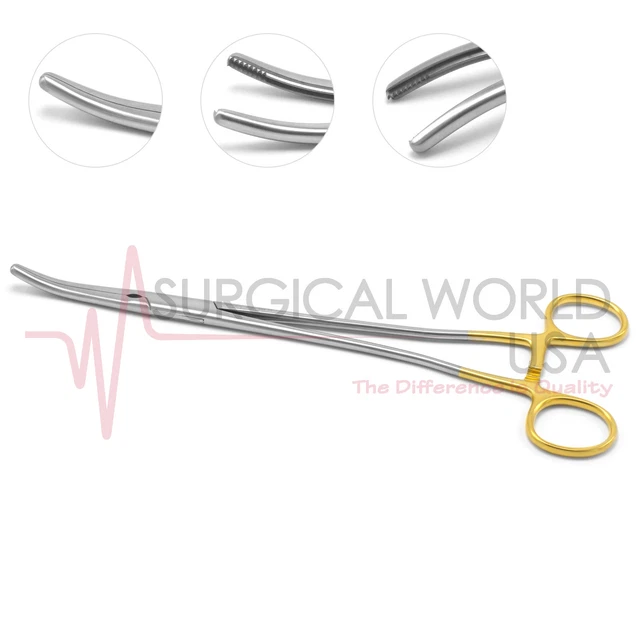 ZEPPELIN HYSTERECTOMY CLAMPS Slightly Curved Zed Clamp Atraumatic ...