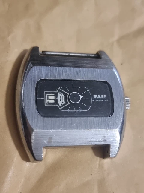 VINTAGE BULER SUPER NOVA men's watch, Swiss Made, mechanical-digital ...