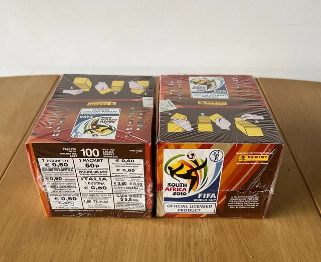 PANINI FOOTBALL STICKERS FIFA WORLD CUP 2010 2 x Sealed Box 200 Packets ...