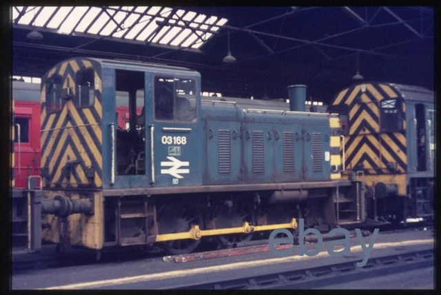 ORIGINAL 35MM SLIDE - Class 03 shunter - 03168 on shed at Stratford c ...