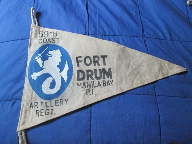 WWII USA CONCRETE Battleship Fort Drum 59 Th Ca Manilla Bay Pi Pennet ...