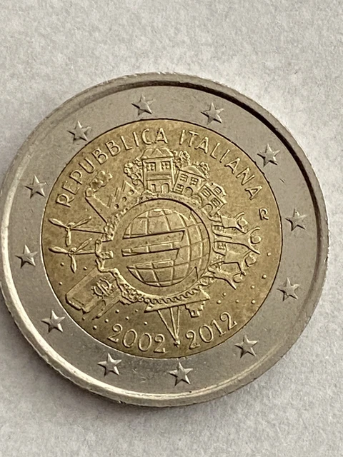 PIÈCE 2 EURO Rare , République Italienne 2002-2012, 10 Ans De L’euro EUR 1.500,00 - PicClick FR