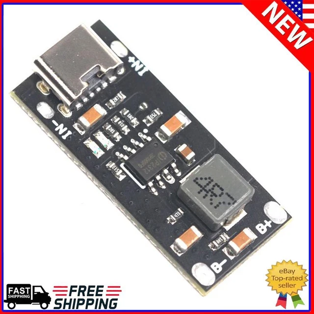 USB TYPE C 3A Polymer Ternary Lithium Battery Quick Fast Charging Board ...