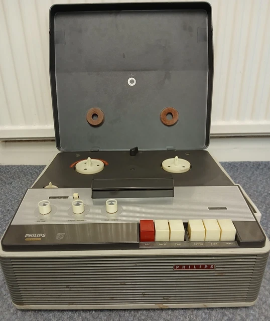 VINTAGE REEL TO reel tape recorder Philips £1.75 - PicClick UK