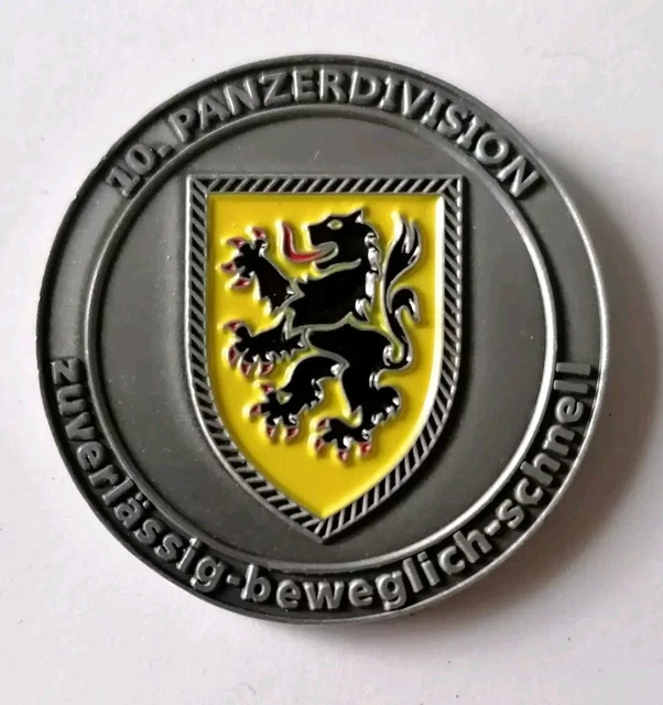 COIN BUNDESWEHR 10. Panzerdivision Dank und Anerkennung Der Kommandeur ...