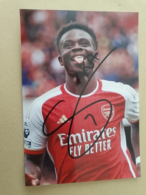 BUYAKO SAKA ARSENAL Fc Hand Signed Photo 6" X 4". £6.50 - PicClick UK