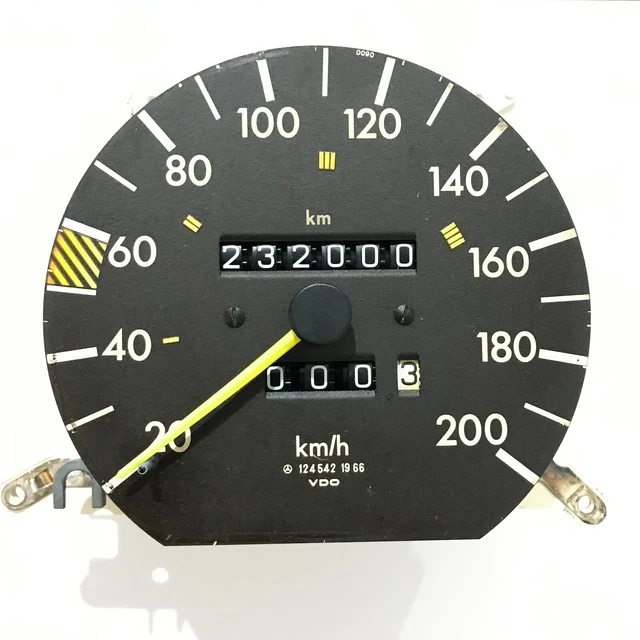 MERCEDES-BENZ W124, SPEEDOMETER 200 km/h VDO A 1245421966 K = 862,5 ...