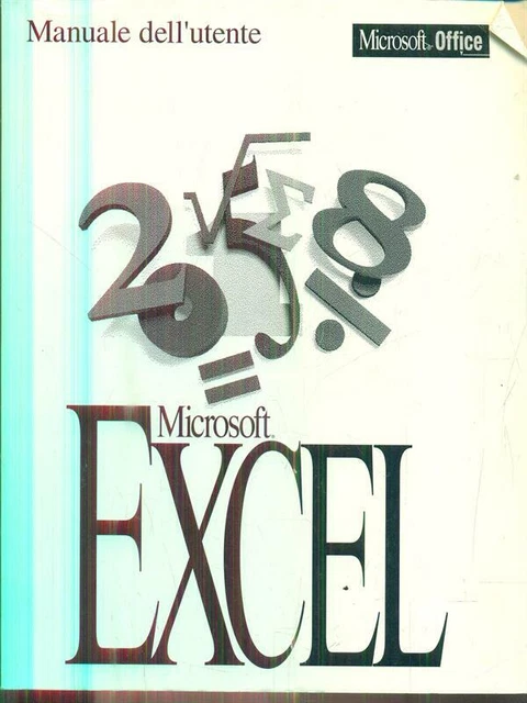 MANUALE DELL'UTENTE - Microsoft Excel Versione 5.0 Archeologia Informatica EUR 20,50 - PicClick FR