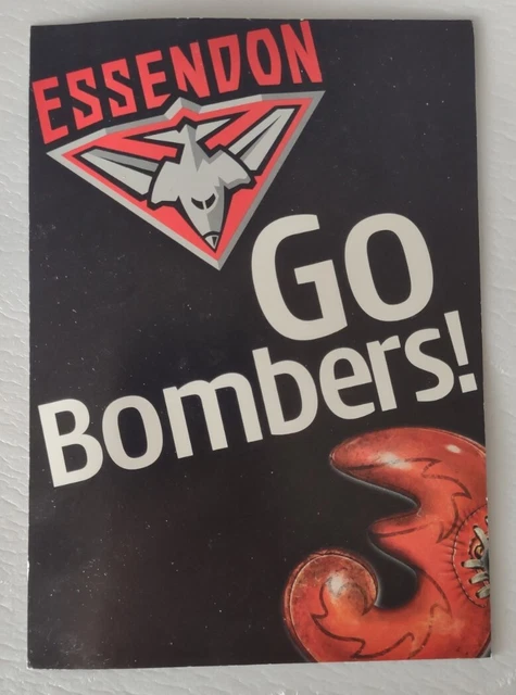 AFL - ESSENDON Bombers - Go Bombers Postcard/Competition - 3 Mobile ...