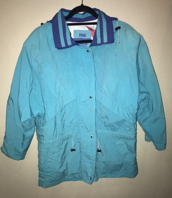 VINTAGE 80’S 90S Windbreaker Nylon Jacket Womens Large Color Block ...