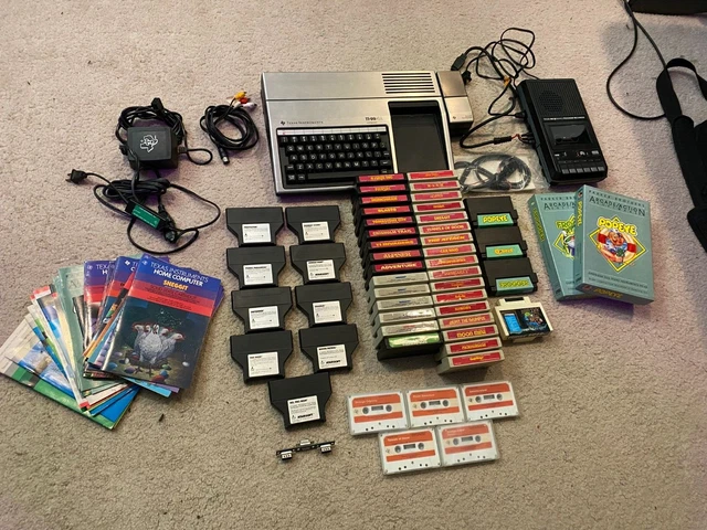 TEXAS INSTRUMENTS TI-99/4A Computer Bundle - 45 Great Games - HUGE ...