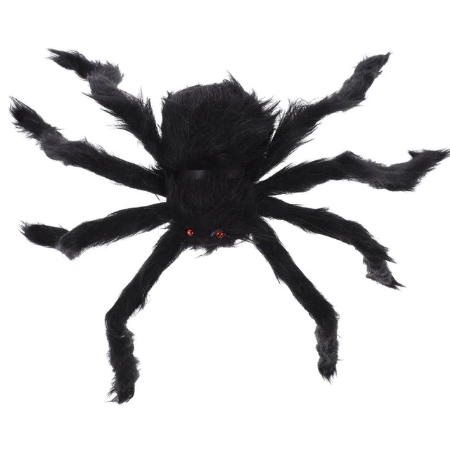 BAG STUFFER HALLOWEEN Large Spider Plastic Spider Creepy Hairy Spiders ...