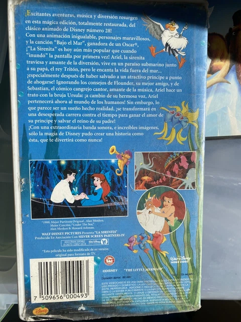 VHS DISNEY LA Sirenita Spanish The Little Mermaid RARE Tape £13.83 ...