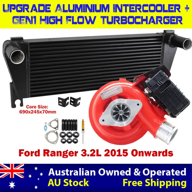 GEN1 HIGH FLOW Turbo Charger+70mm Intercooler For Ford Ranger 3.2L 2015 ...
