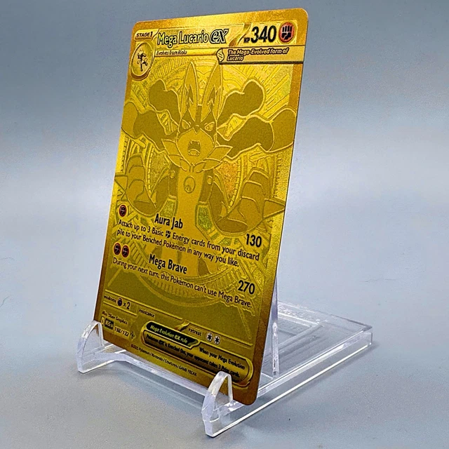 POKEMON MEGA LUCARIO EX 188/132 Hyper Gold Mega Evolution TCG Card ...