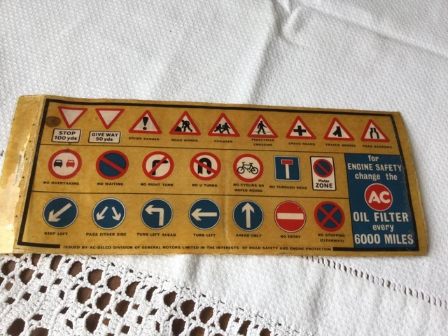 VINTAGE GM GENERAL Motors Car Road Signs Sticker - Maybe not Sticky ...