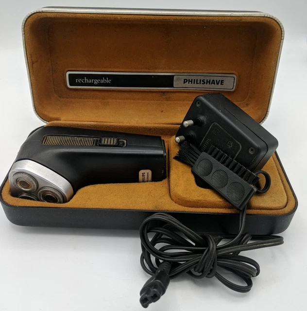 VINTAGE PHILIPS PHILISHAVE HP1310 Men’s Electric Shaver Made in GB set ...