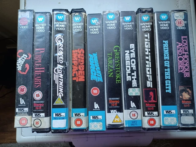 WARNER HOME VIDEO pre cert ex rental vhs joblot bundle £26.00 - PicClick UK