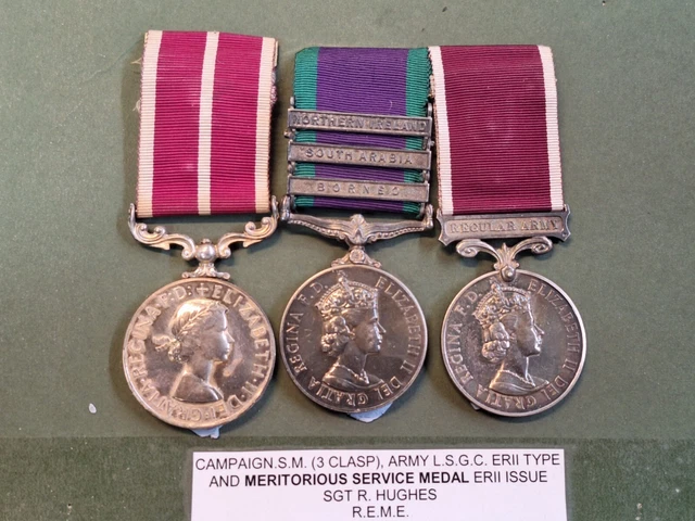 ARMY MERITORIOUS SERVICE Medal Group Of 3 23527090 Sgt R Hughes Reme £ ...