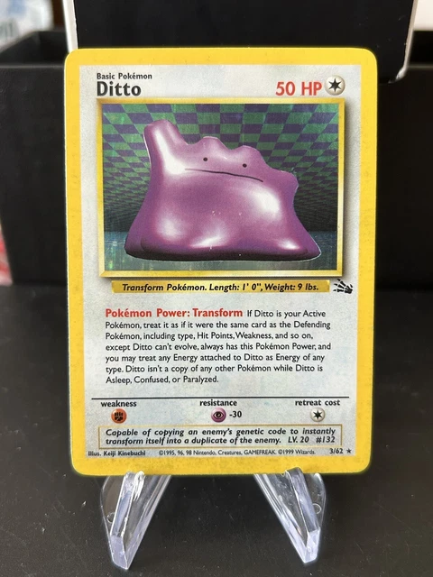 POKEMON CARD DITTO 3/62 Holo Fossil Eng Old EUR 18,00 - PicClick IT