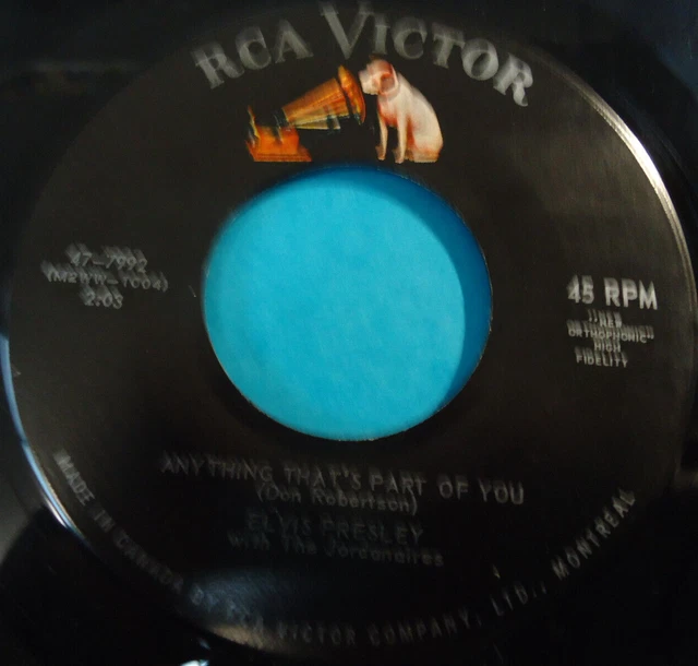 ELVIS PRESLEY ~ Good Luck Charm ~ Original 45 rpm Vinyl Record Canada ...