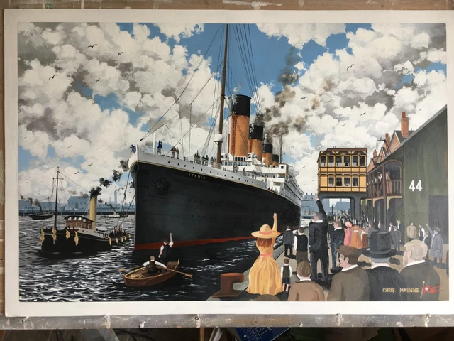 TITANIC AT BERTH 44 Southampton Docks by Chris Maidens £600.00 ...