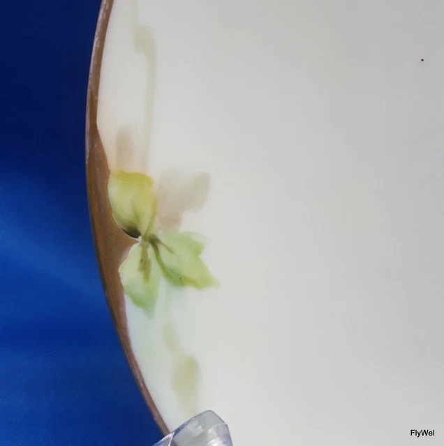 PT BAVARIA EVERETT Studio Porcelain Plate Hand Painted Pink Floral Gold ...