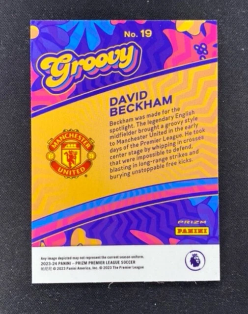 DAVID BECKHAM 2023-24 Panini Prizm EPL #19 Groovy SP Manchester United ...