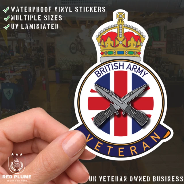 BRITISH ARMY VETERAN UV Laminated Decal £3.85 - PicClick UK
