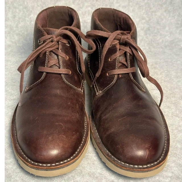 ROCKPORT CABOT CHUKKA Boots Men's Sz 10.5 Brown Beeswax Memory Foam ...