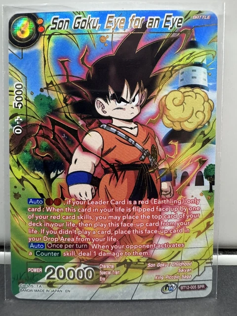 BT12-005 SON GOKU, Eye for an Eye (SPR) Special Rare Dragon Ball Super TCG EUR 12,25 - PicClick FR