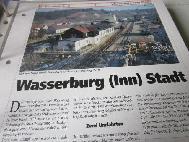 BAHNHOF UND GLEISPLAN N Wasserburg am Inn Stadt Bayern 4S EUR 4,45 ...