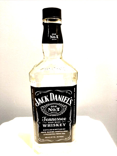 JACK DANIELS EMPTY Glass Bottle with Cap Old No. 7 Tennessee Whiskey (1 ...