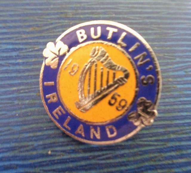 ORIGINAL BUTLIN / Butlins Badge - Irlande Mosney 1959 Bleu & Jaune EUR ...