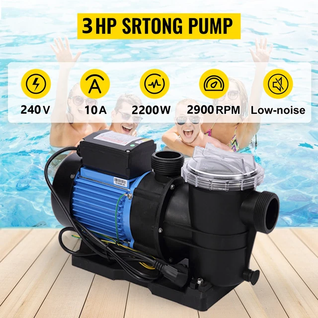 1.2-3.0HP SWIMMING POOL Pump For Pentair In/Above Ground Motor Strainer ...