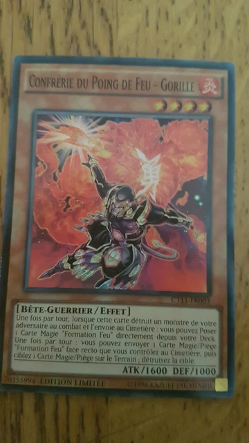 CARTE YU GI OH CONFRERIE DU POING DE FEU GORILLE EDITION LIMITEE comme neuf EUR 100,00 - PicClick FR