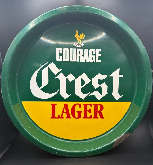COURAGE BREWERY (MELBOURNE) vintage - advertising tray - crest lager ...