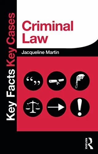 CRIMINAL LAW (KEY Facts Key Cases) by Martin, Jacqueline 0415833256 EUR ...
