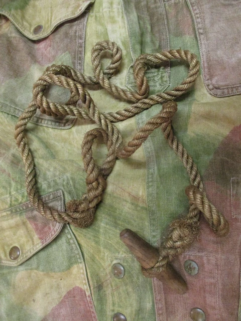GENUINE WW2 ISSUE BRITISH PARATROOPER AIRBORNE TOGGLE ROPE sas commando ...