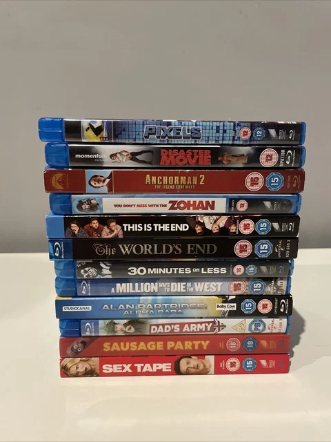 COMEDY FILM BLU-RAY Bundle x12 - Sausage Party, Dad’s Army, Anchorman 2 ...
