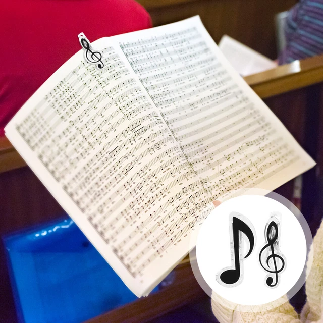 6 PCS AGRAFE De Note Musique Porte-trombones Clip Livre Score Dossier ...